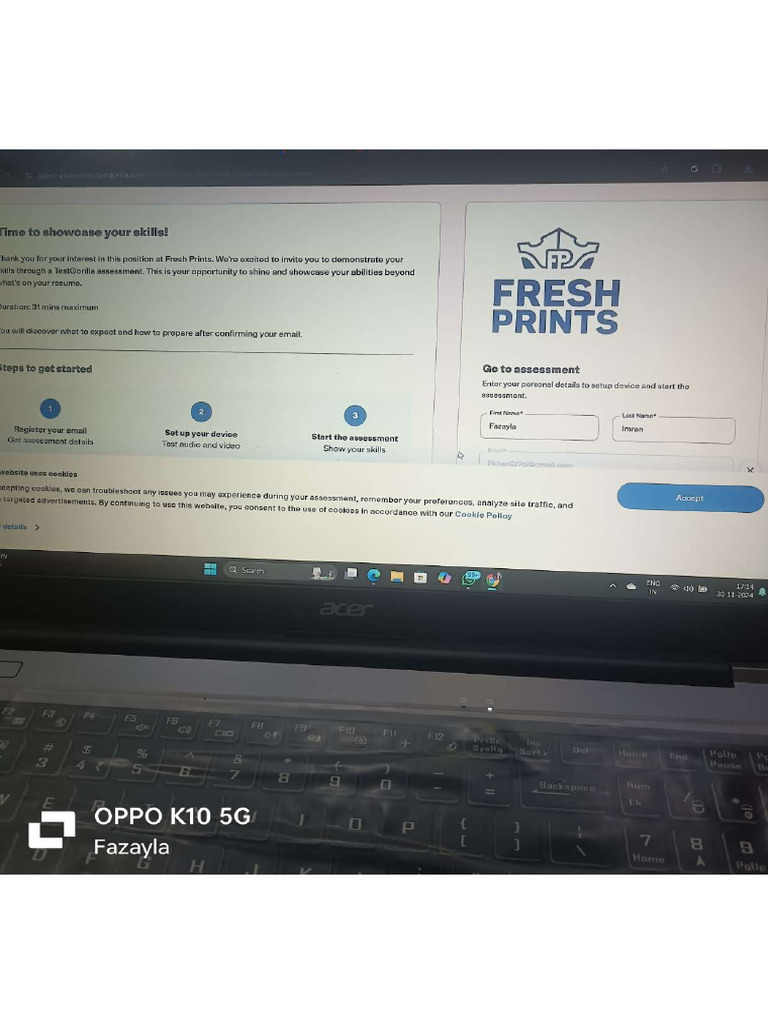 Freshprint (Assessment Answers) | PDF
