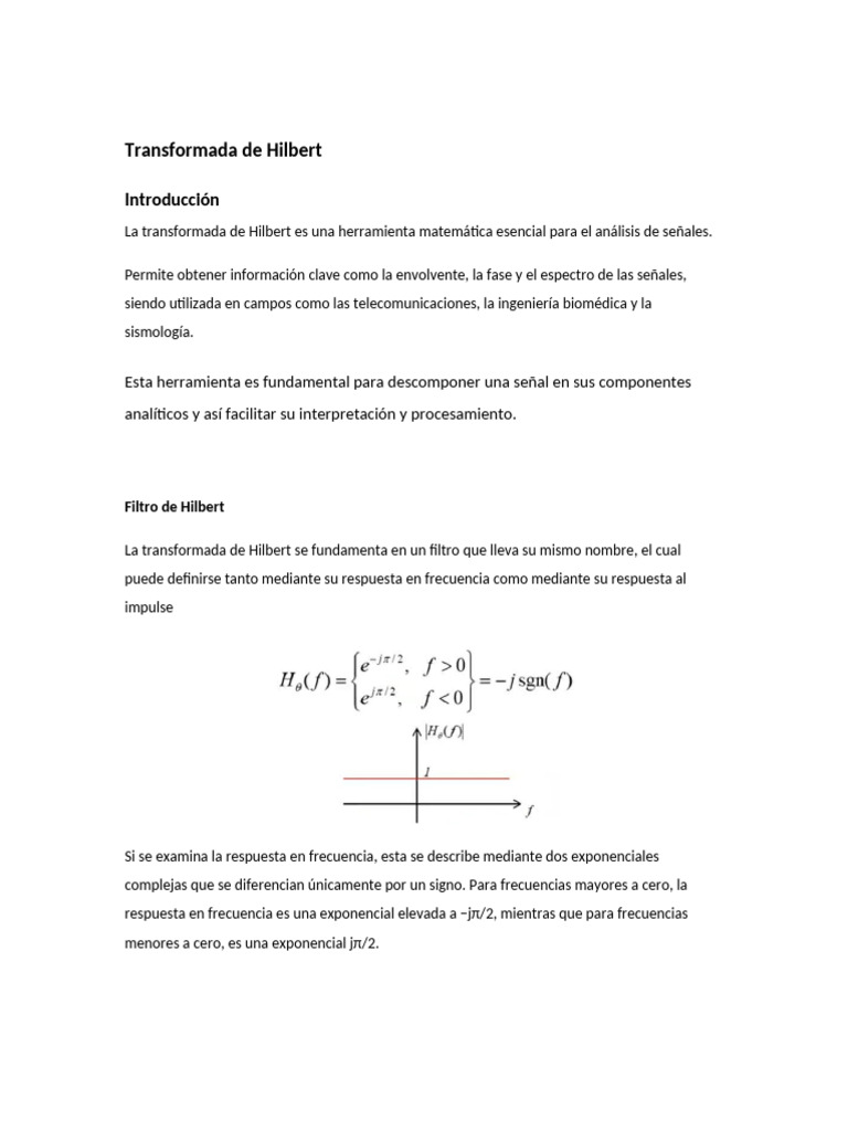 T Hilbert Word | PDF | Transformada de Fourier | Circunvolución