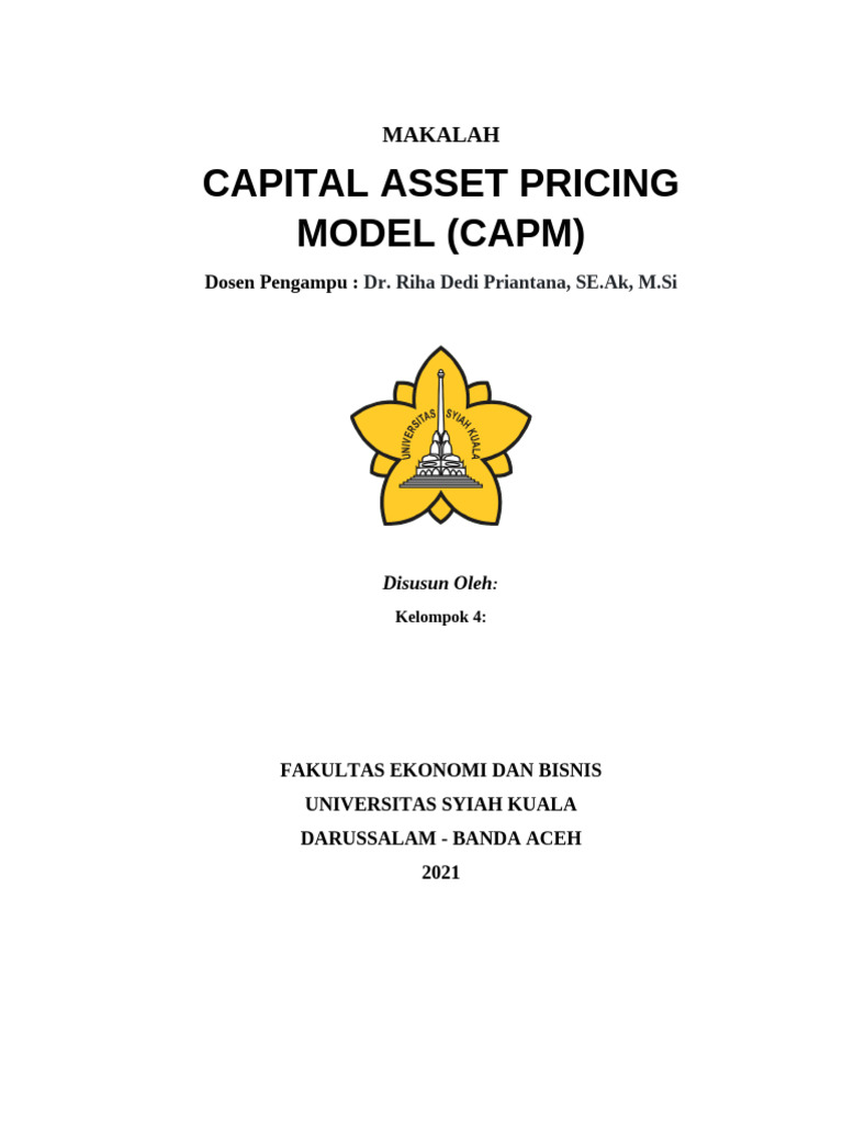 Makalah Capital Aset Pricing | PDF