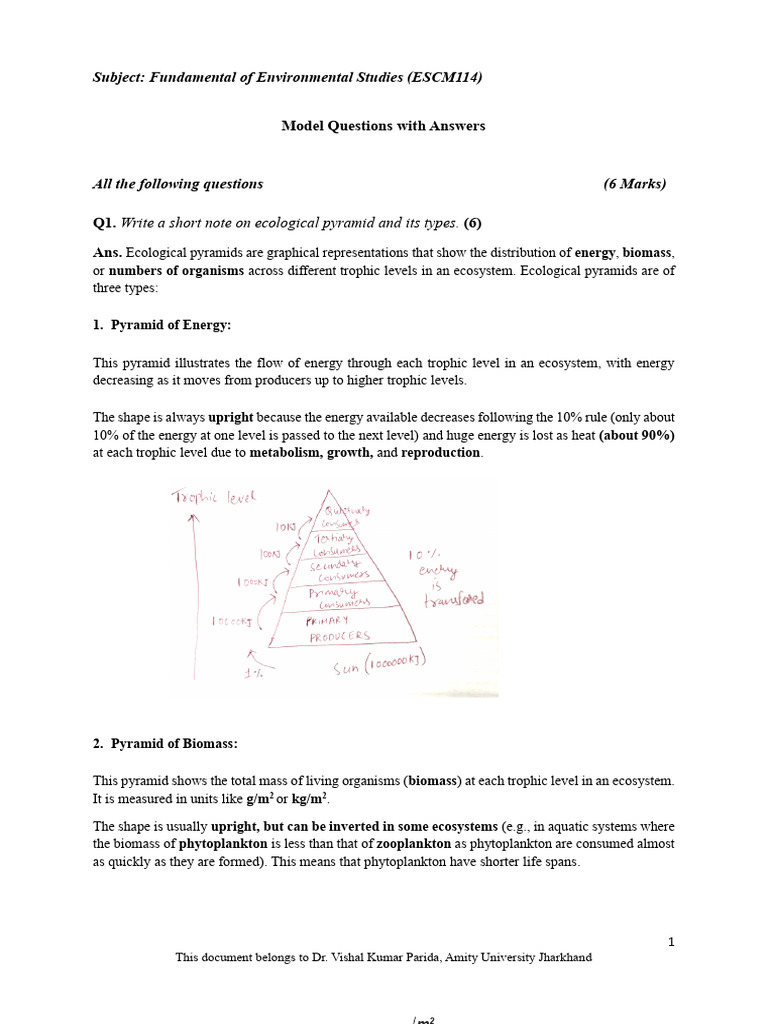 evs model test paper | PDF | Eutrophication | Flood