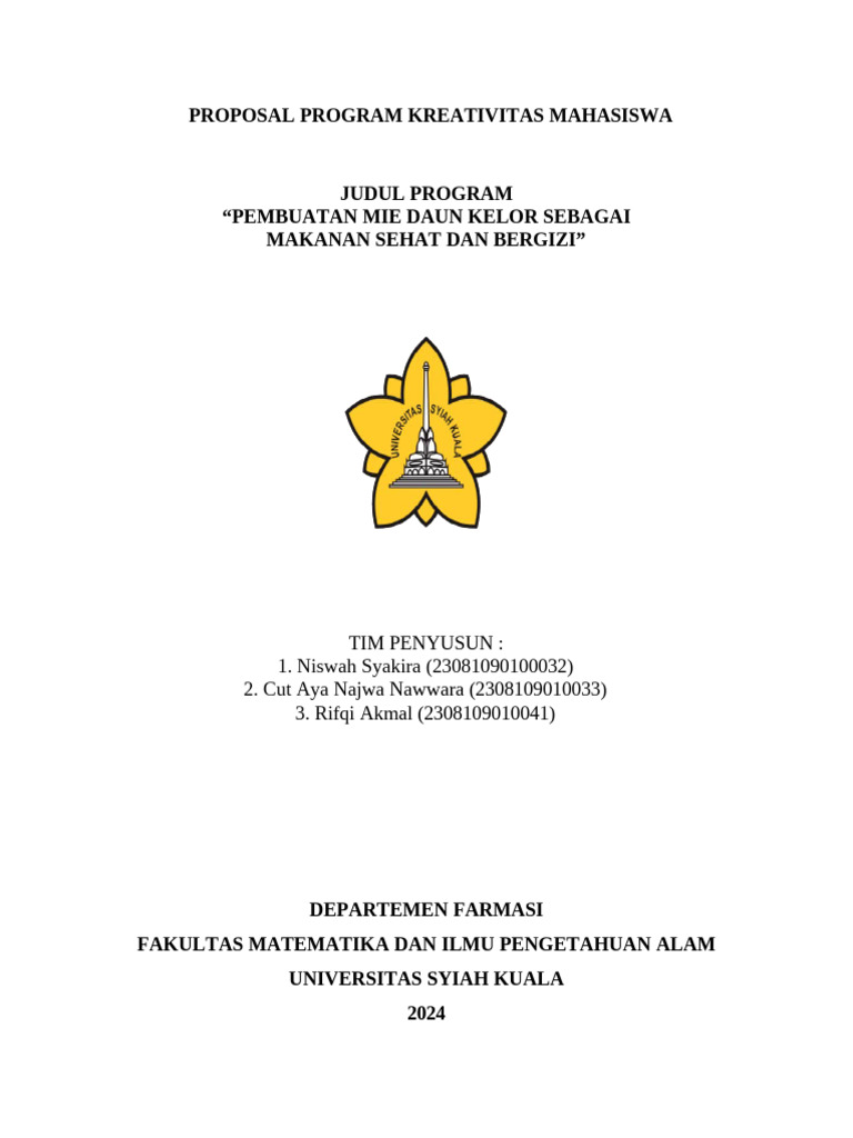 Proposal Mie Lor | PDF