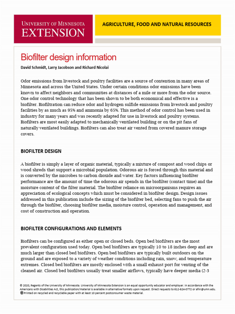 Biofilter Design Information | PDF | Ventilation (Architecture) | Duct ...