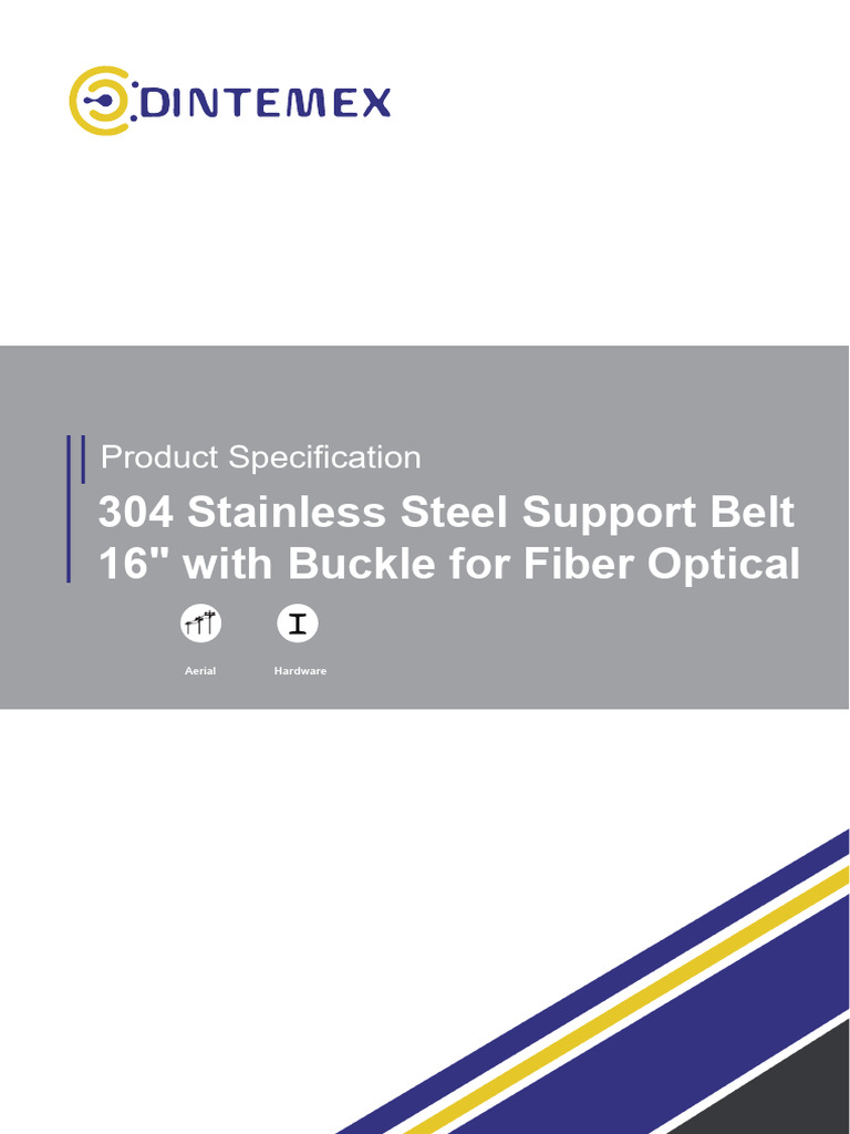 304 Stainless Steel Support Belt 16'' With Buckle For Fiber Optical ...