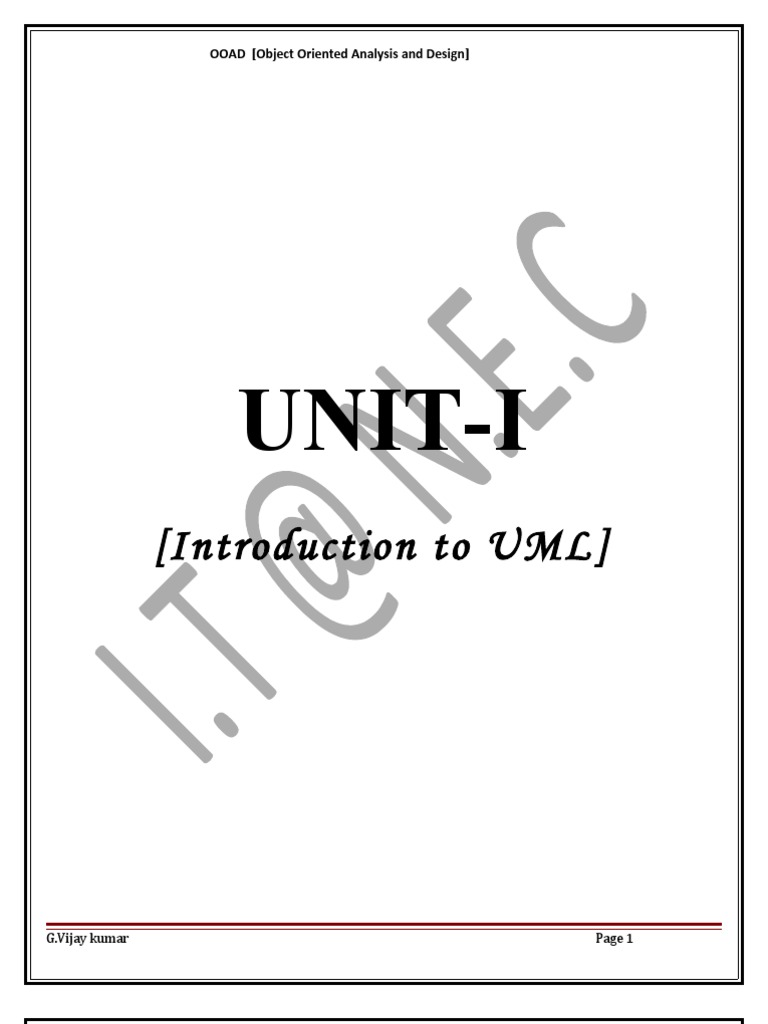 Unit 1 Download Free Pdf Unified Modeling Language Conceptual Model