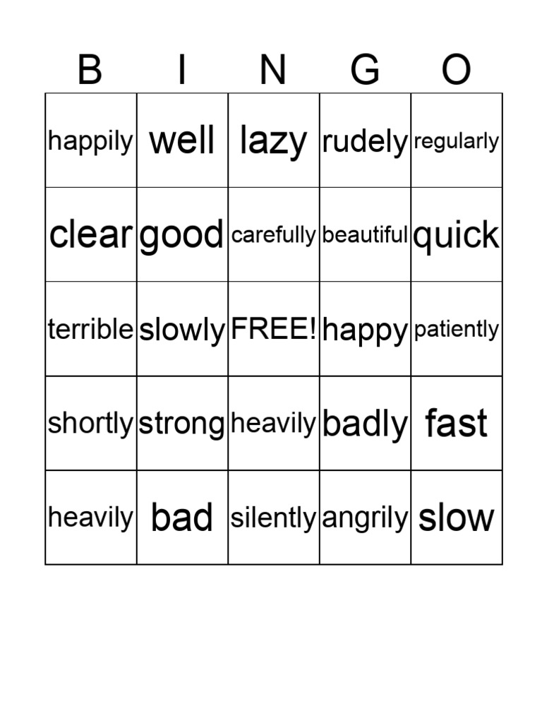 Day 2 bingo adv and adj | PDF