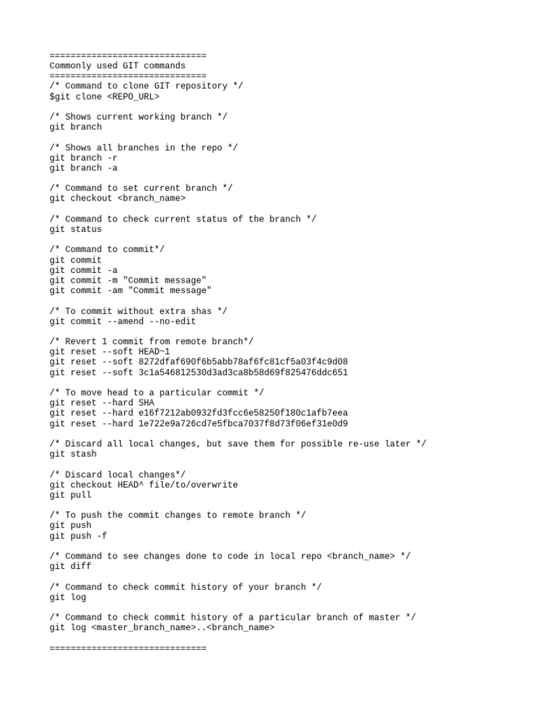 GIT Commands | PDF | Operating System Families | System Software