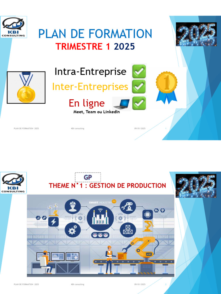Plan de Formation 2025 - KBI Consulting | PDF | Management de la ...