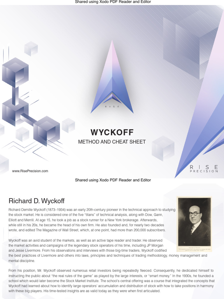 Wyckoff Method and Cheet Sheet@FOREX Syllabus | PDF | Stocks | Demand
