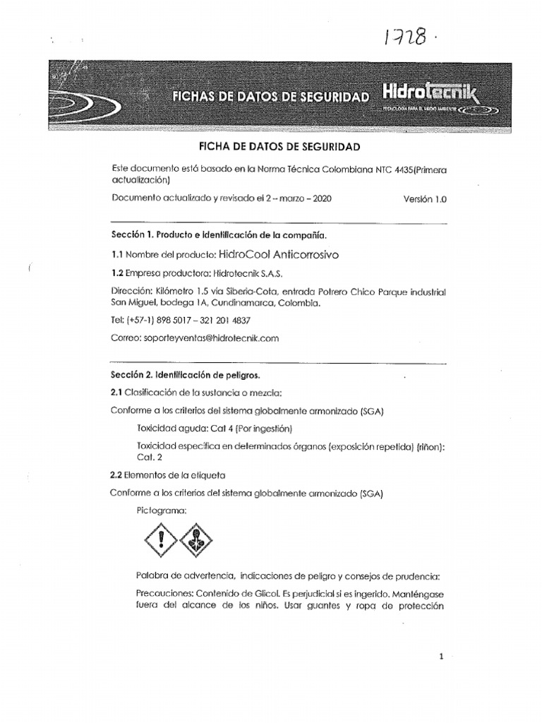 Liquido - Refrigerante - Rojo - Extended - Life - Inhibitor - Hidrocool ...