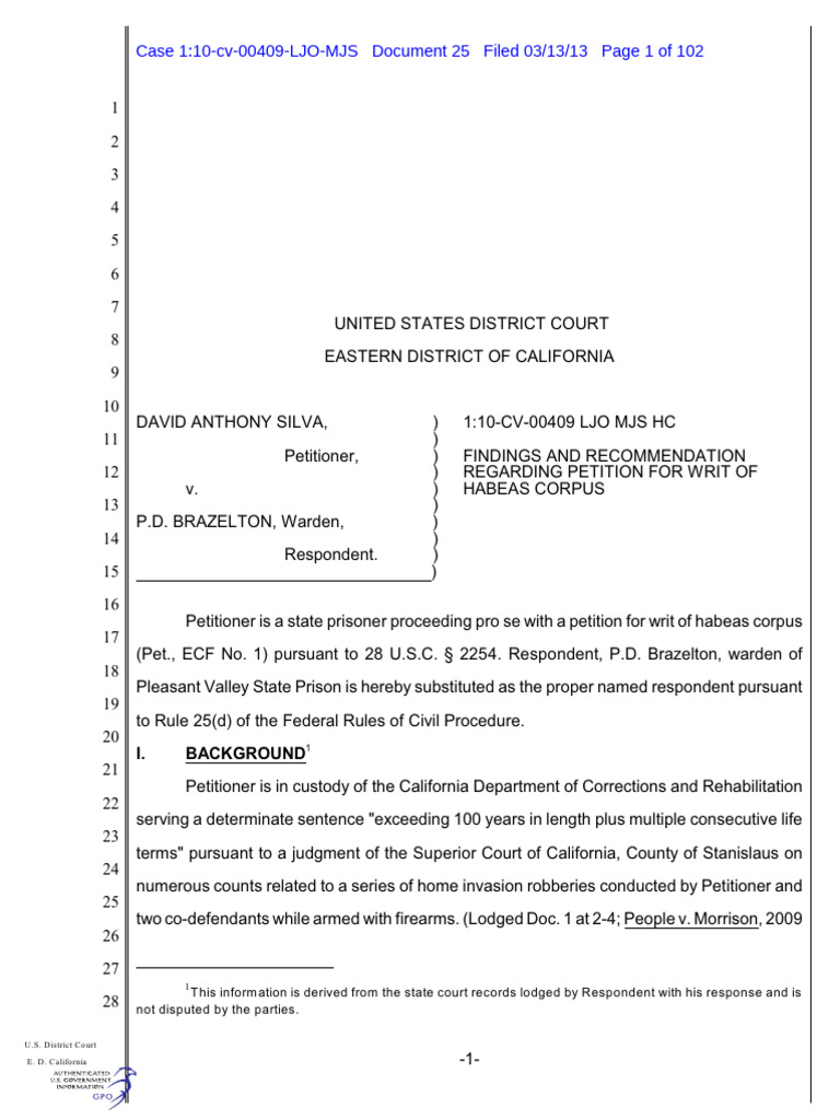 USCOURTS Caed 1 - 10 CV 00409 3 | PDF | Appeal | Habeas Corpus