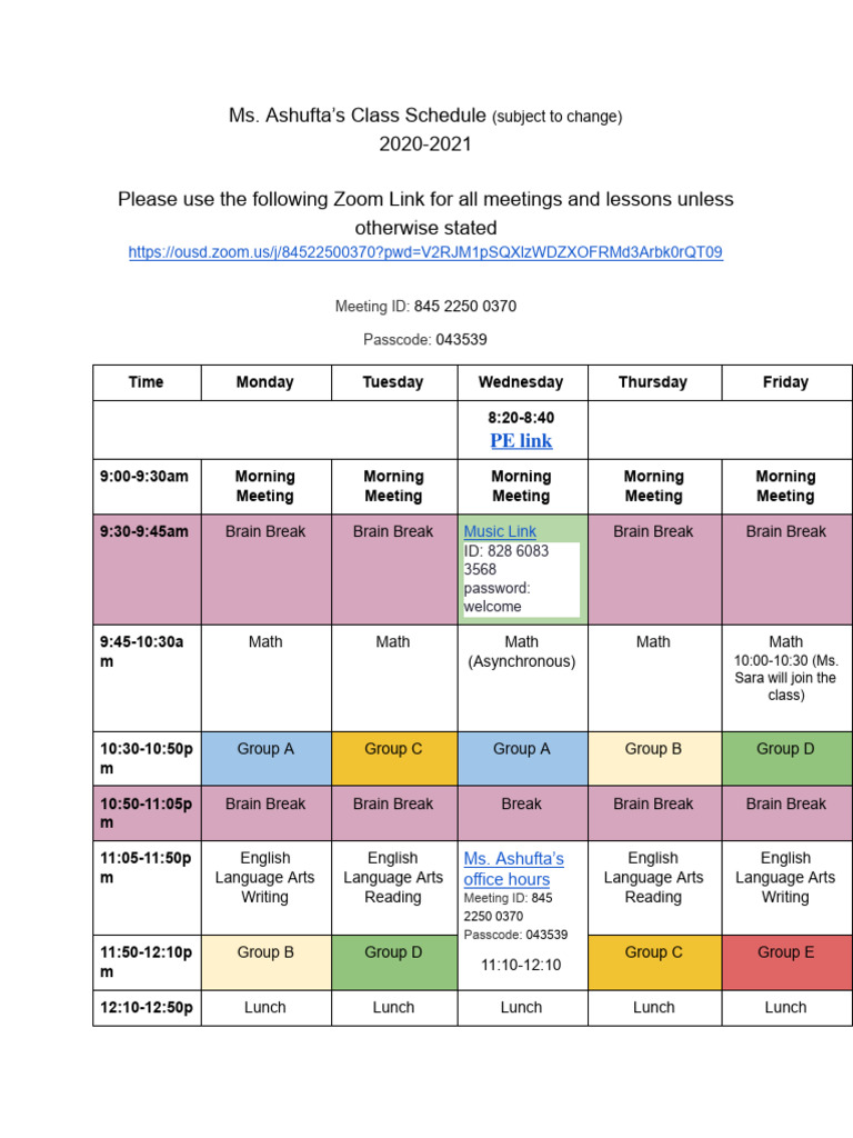 schedul | PDF | Human Communication