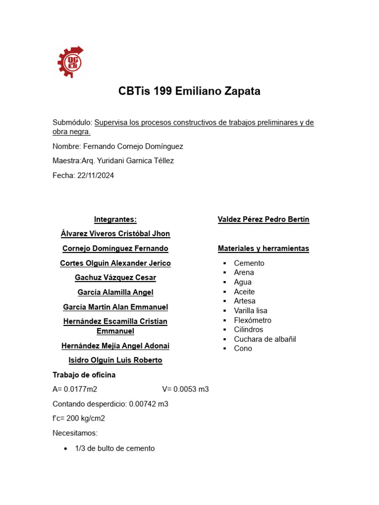 Cbtis 199 Emiliano Zapata | PDF