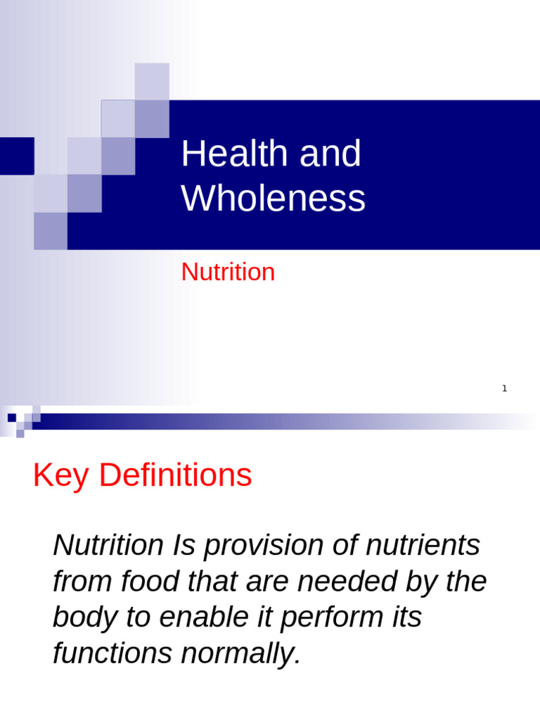 Health Wholeness Lesson 2 Nutrition | PDF | Foods | Carbohydrates