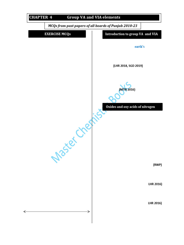Master Chem CH #4 Part II | PDF | Nitric Acid | Nitrogen