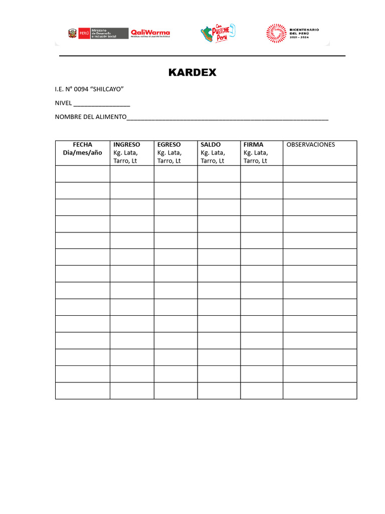 KARDEX | PDF