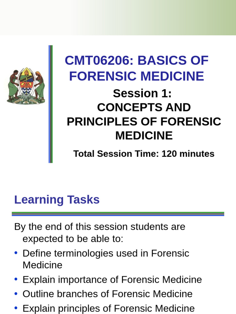 Forensic Medicine Concepts Overview | PDF | Forensic Science | Medicine
