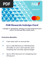 Blue FAB Signature Credit Card Benefits | PDF | Credit Card | Interest