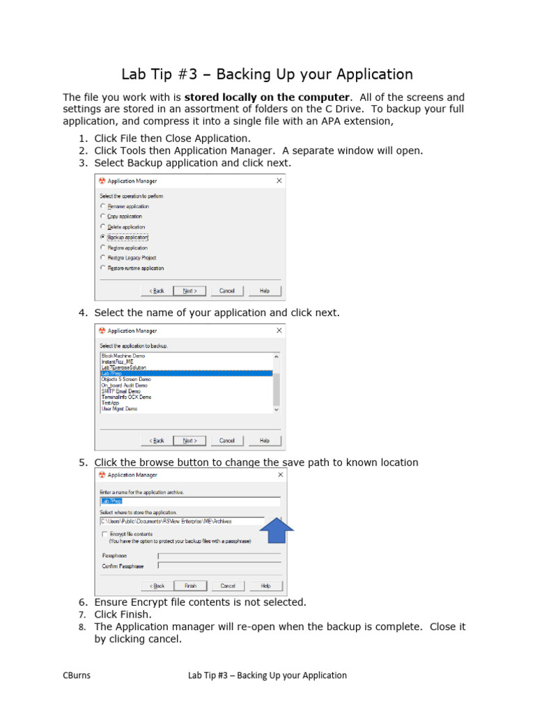 HMI Lab Tip 3 - Backing Up your Application | PDF