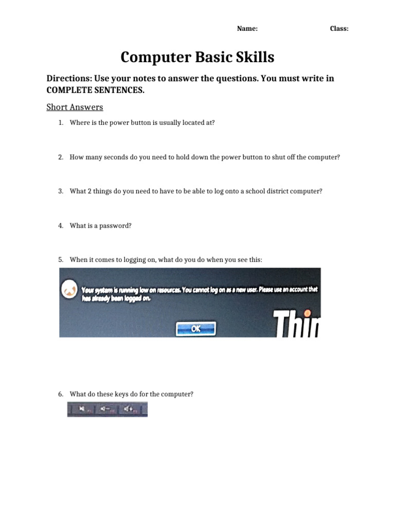 Valeria Espinoza - 8-Computer Basic Skills WKSH | PDF