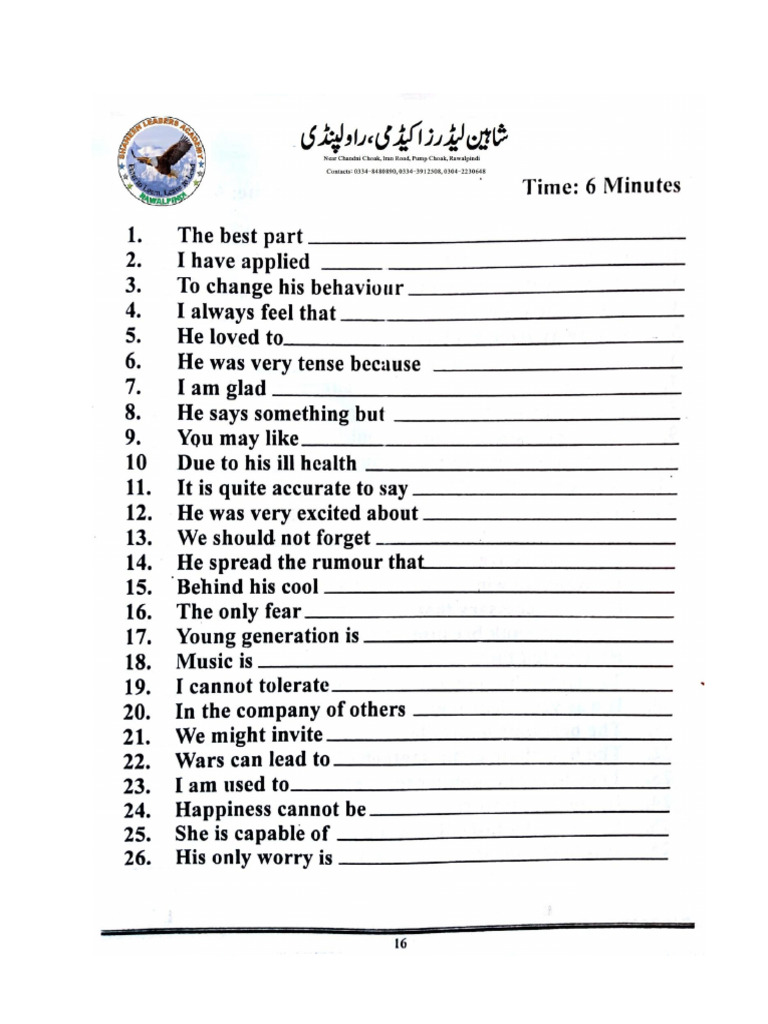 English Sentences | PDF