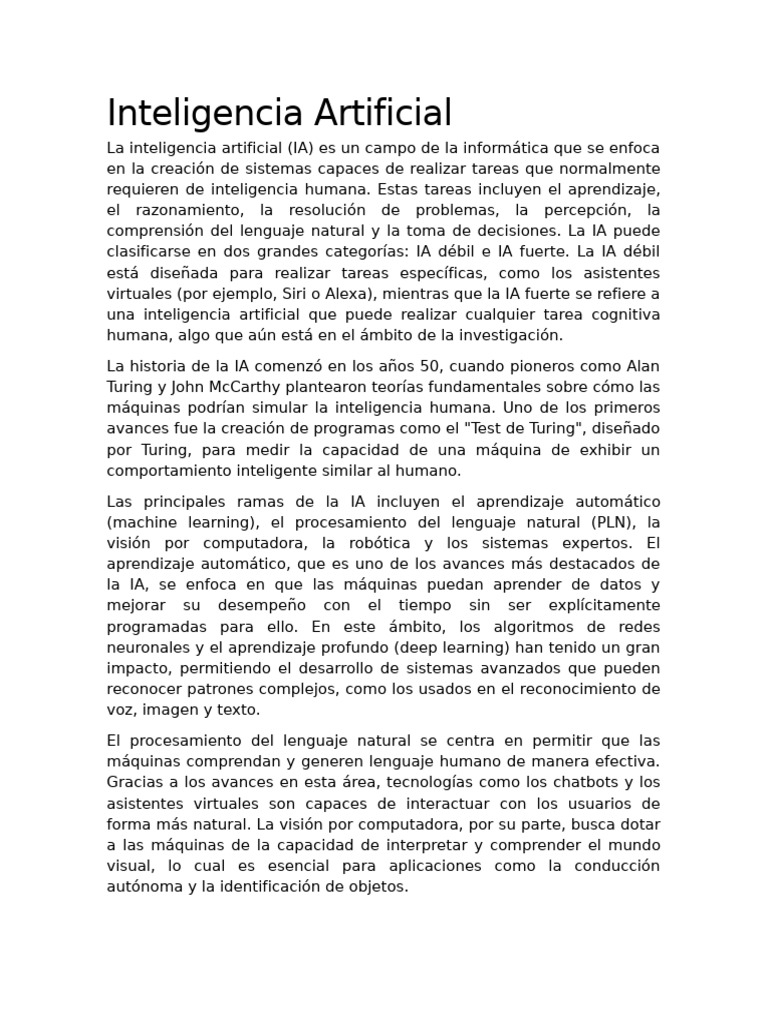 Inteligencia Artificial Pdf Inteligencia Artificial Inteligencia