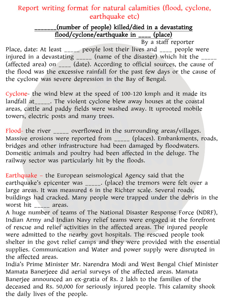 Flood and Disaster Report Overview | PDF