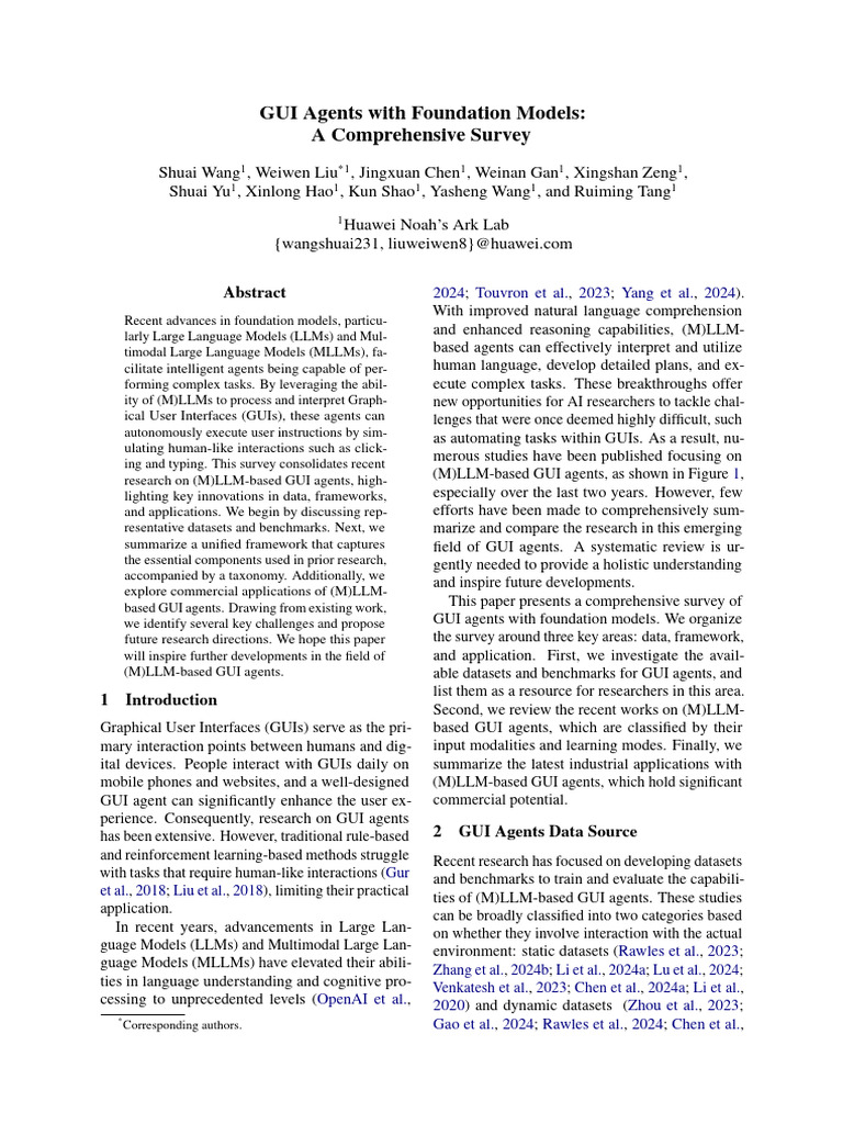 Survey of GUI Agents with Foundation Models | PDF | Graphical User ...