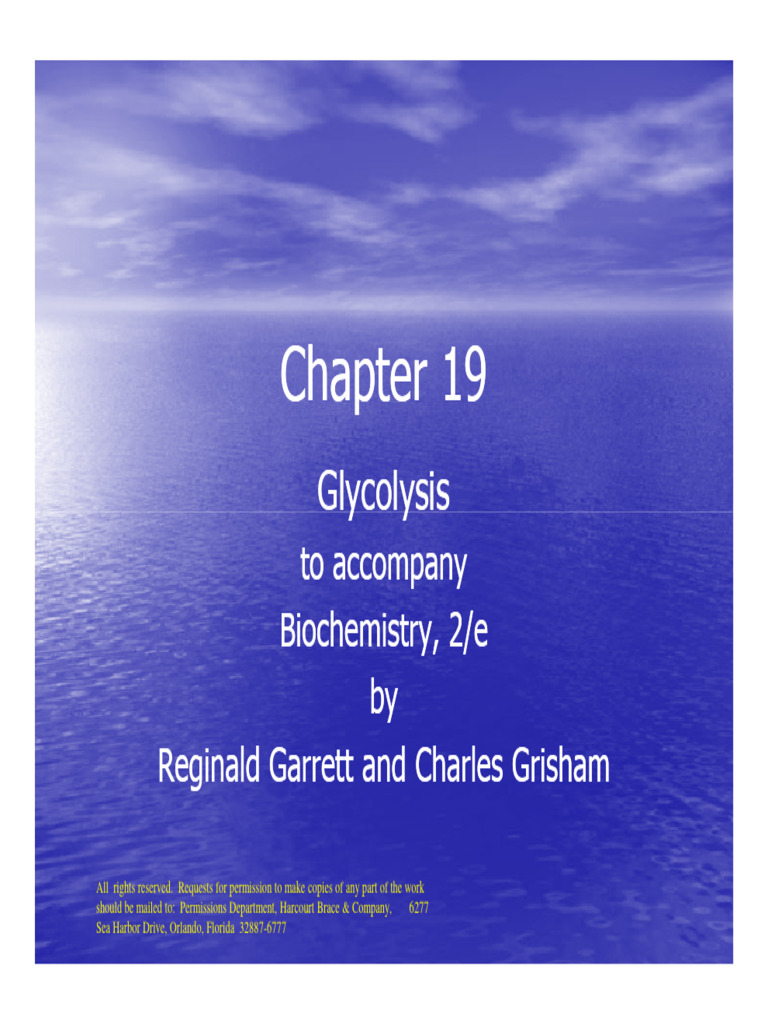 Ch19- Glycolysis | PDF | Glycolysis | Adenosine Triphosphate