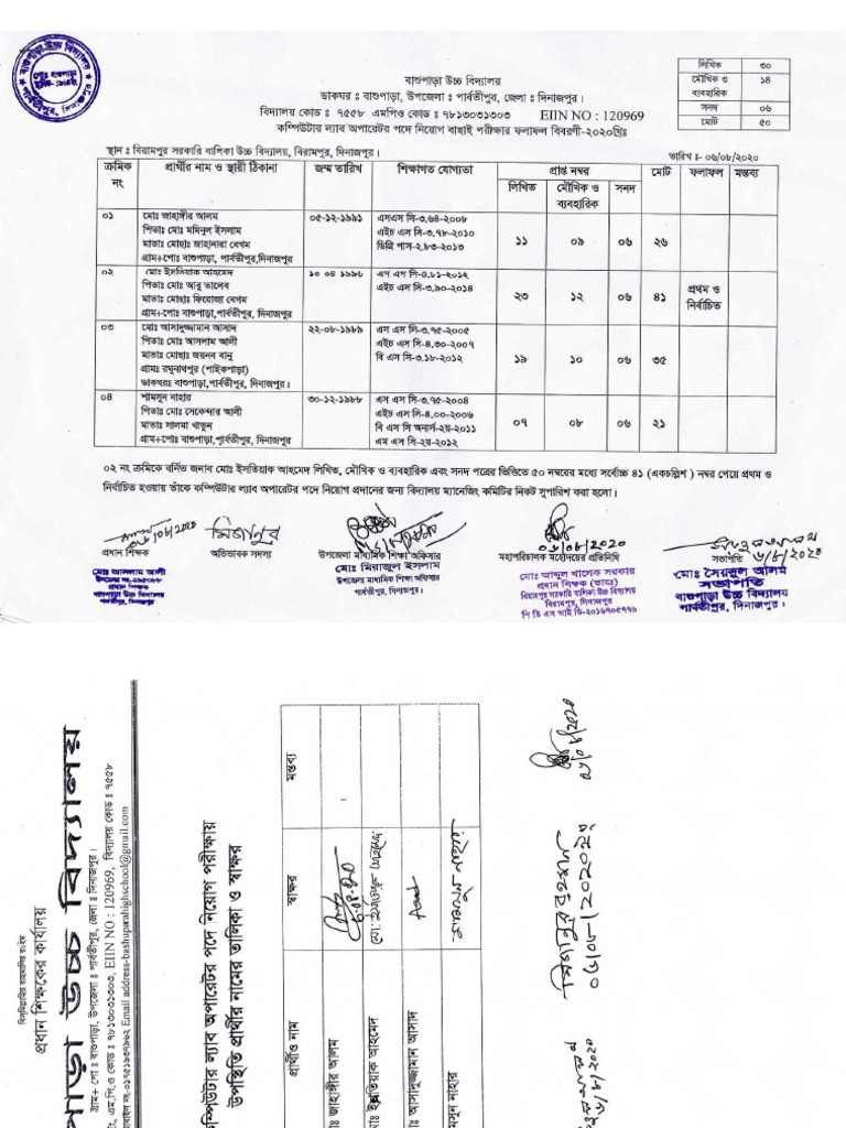 Result Sheet | PDF
