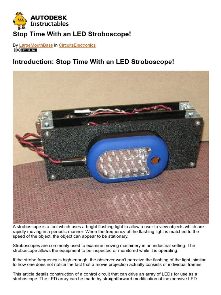Stop Time With An LED Stroboscope! - 11 Steps (With Pictures) - Instructables | PDF | Frequency ...