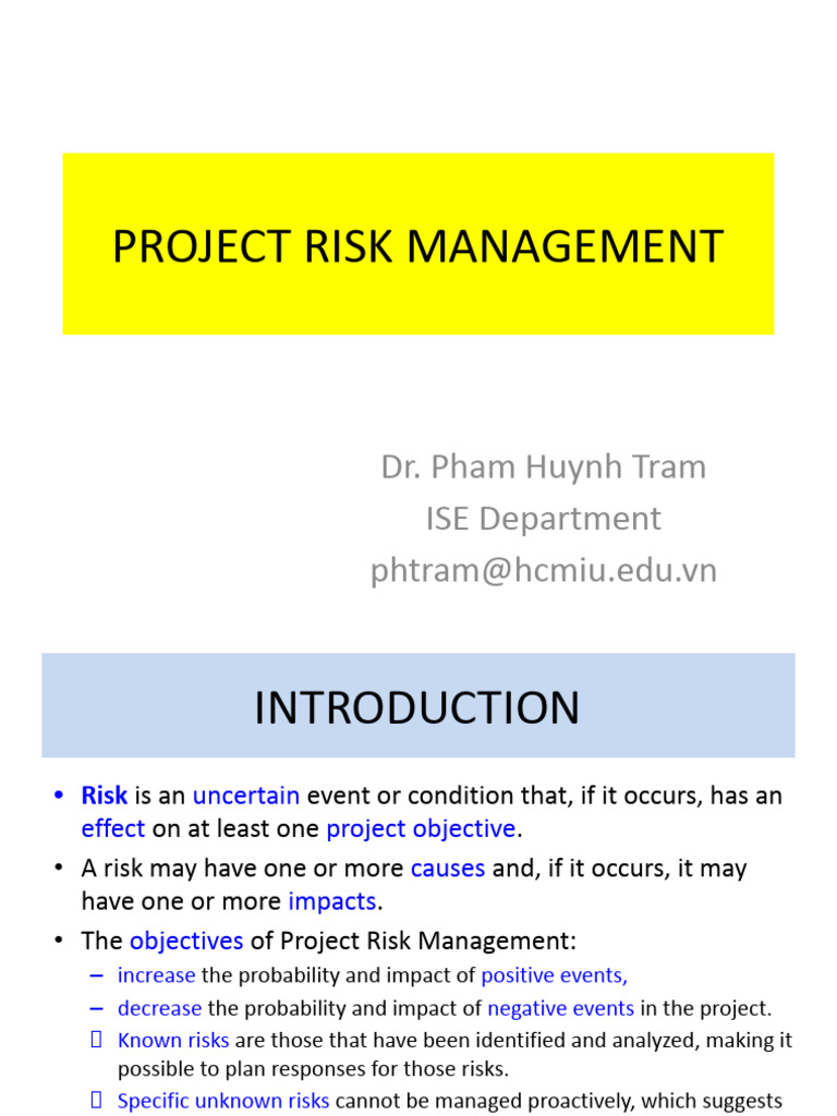 Effective Project Risk Management Guide | PDF | Risk | Risk Management