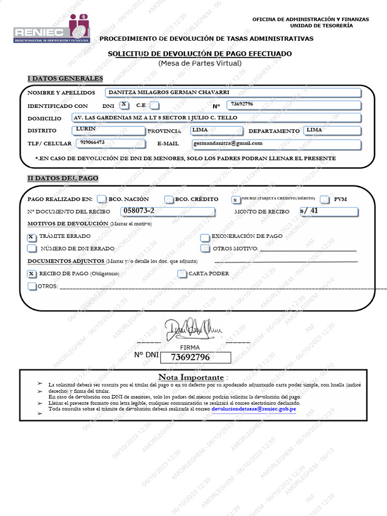Formato Devolución Tasas.pdf (1) | PDF