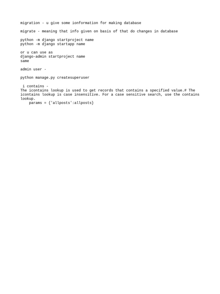 Django Commands and Notes | PDF
