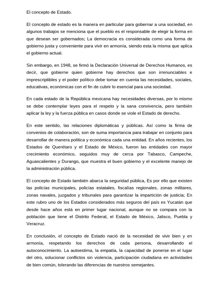 Concepto de Estado y Gobernanza en México | PDF