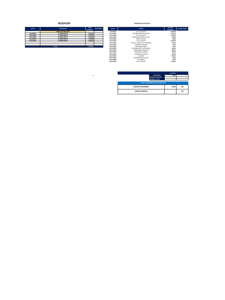 INVENTARIO DE CHULETA 23.11 | PDF