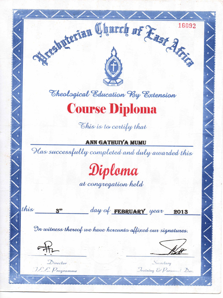 Diploma Theological Education | PDF