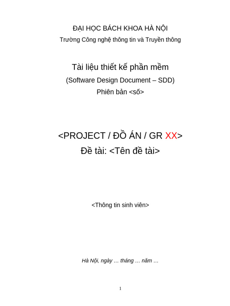 Mau - Tai Lieu Thiet Ke Phan Mem SDD | PDF