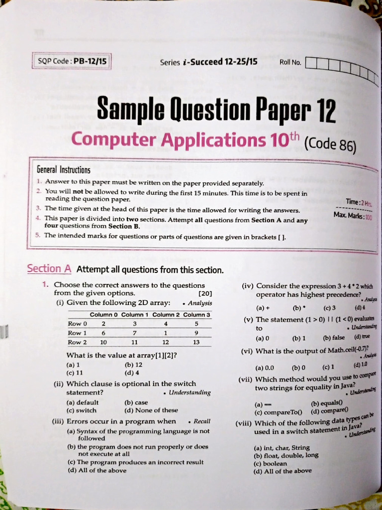 Arihant Computer 12 Icse Class 10 Pdf Integer Computer Science Computer Programming