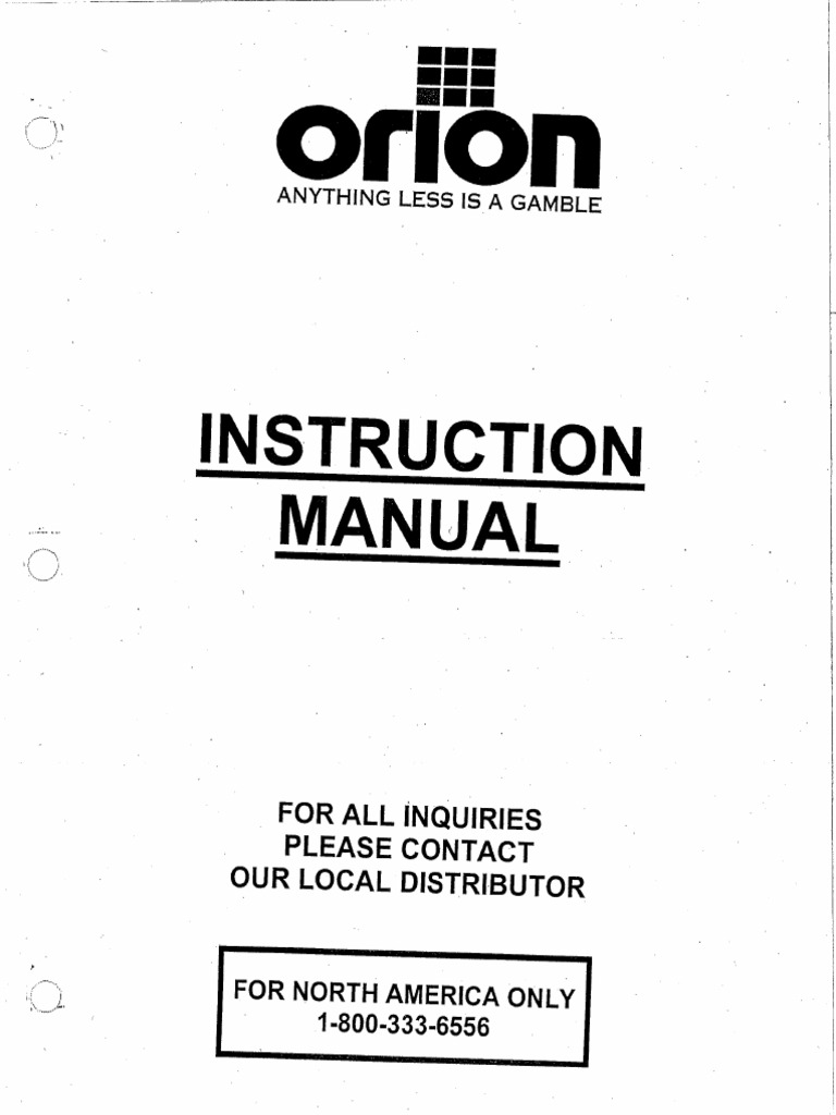 Orion M66 17 IS | PDF