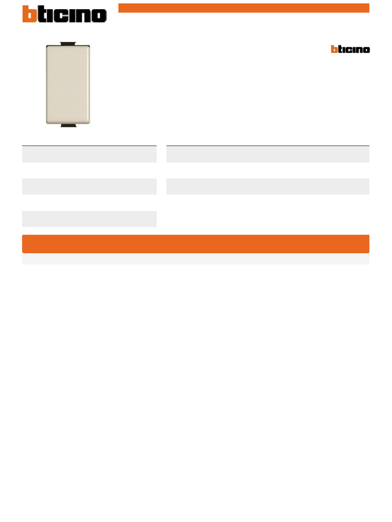 BTicino_BTI-A5012 | PDF