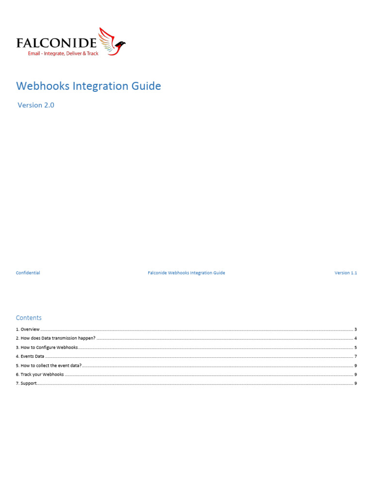 Falconide Webhooks Integration Guide v2.0 | PDF | Email Spam | World Wide Web
