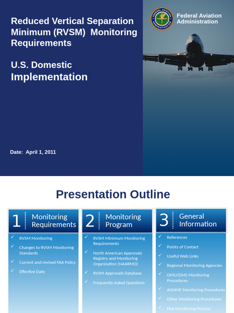 RVSM LTM INFOPAC BRIEF 4-25-2011 Without Audio Final | PDF | Federal ...