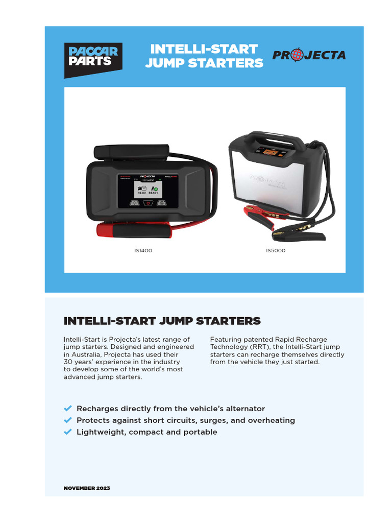 PP - FAB - Projecta Jump Starter (112023) | PDF | Rechargeable Battery ...