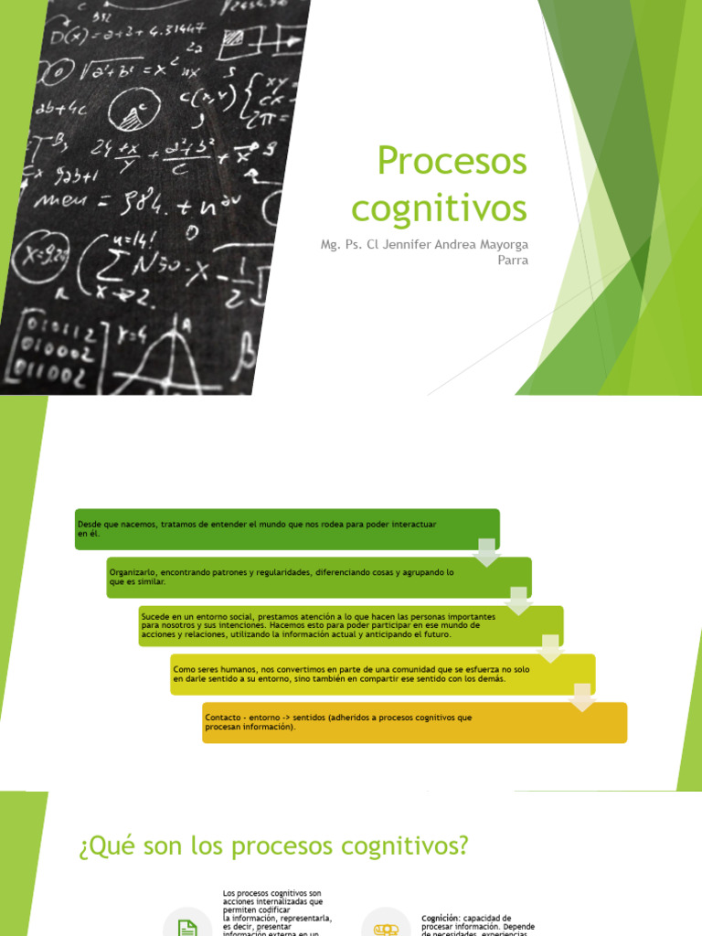 Presentación Procesos Cognitivos | PDF | Memoria | Cognición