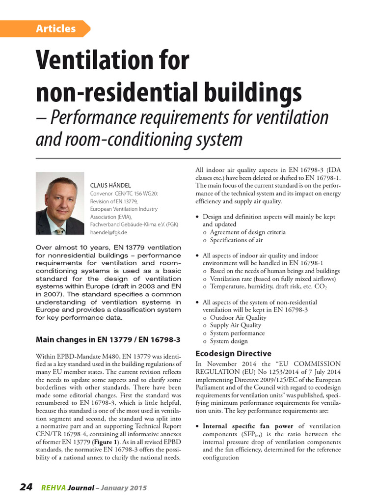 Rehva Ventilation For Non-Residential Buildings | PDF | Ventilation (Architecture) | Air ...