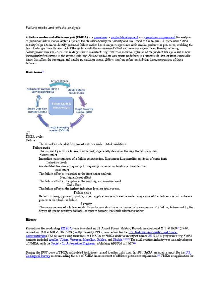 Failure Mode and Effects Analysis | PDF | Reliability Engineering ...