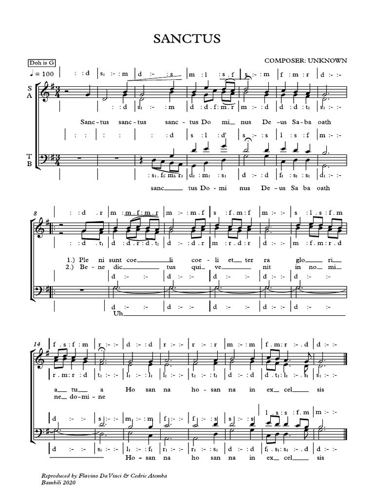 Sanctus Anon. | PDF