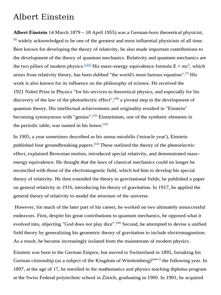 Albert Einstein | PDF | Air Conditioning | Albert Einstein