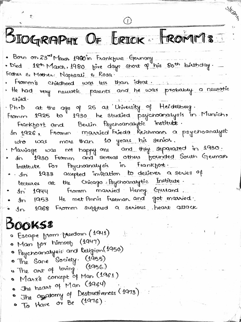 EriC FroMm Theory | PDF