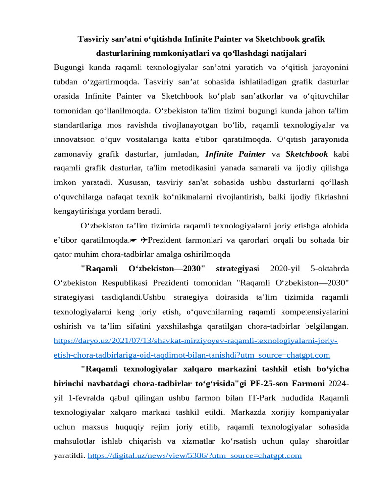 Grafik Dasturlar 2025.01.01 | PDF